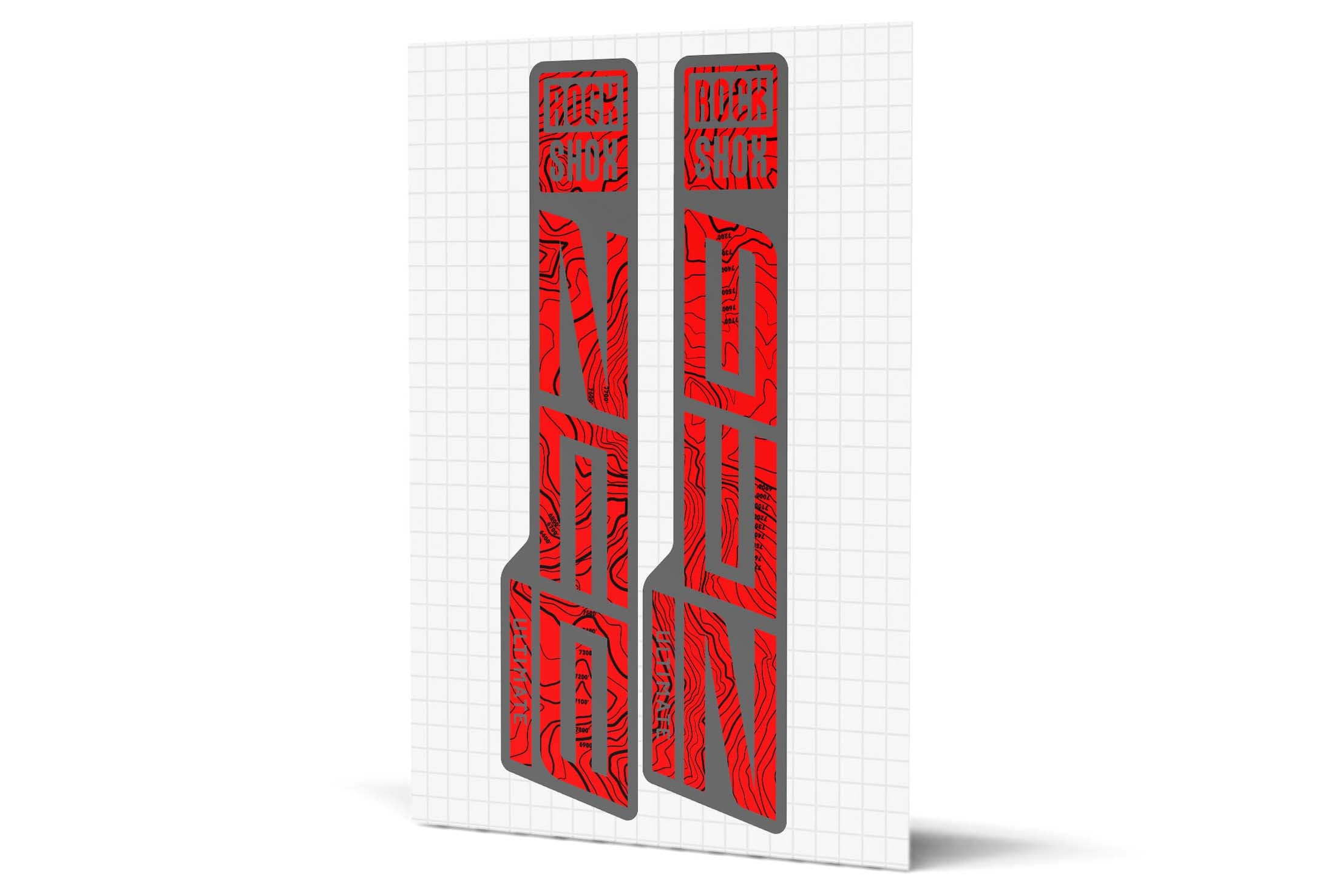 RockShox Zeb Matte Decals - Grey Lowers - Fanatik Bike Co.