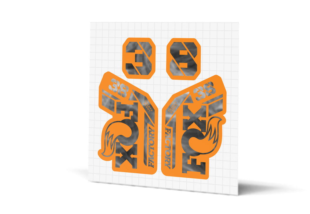 Fox Racing Shox 38 Factory Gloss Decals - Orange Lowers - Fanatik Bike Co.