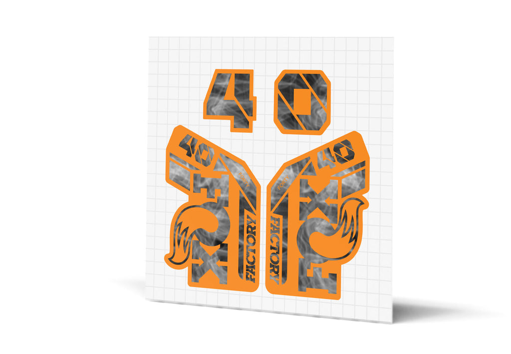 Fox Racing Shox 40 Factory Gloss Decals - Orange Lowers